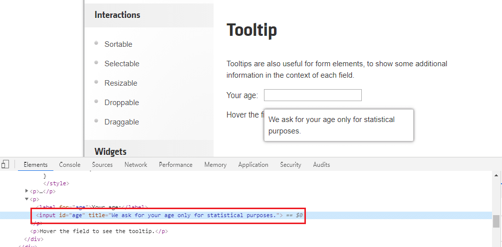 How To Caputure Tooltip In Selenium Using Action Class